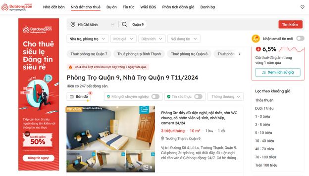 TOP 5 WEBSITE CHO THUÊ PHÒNG TRỌ UY TÍN TẠI TP. HCM